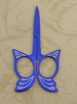 Butterfly Scissors 3 1/2" Blue